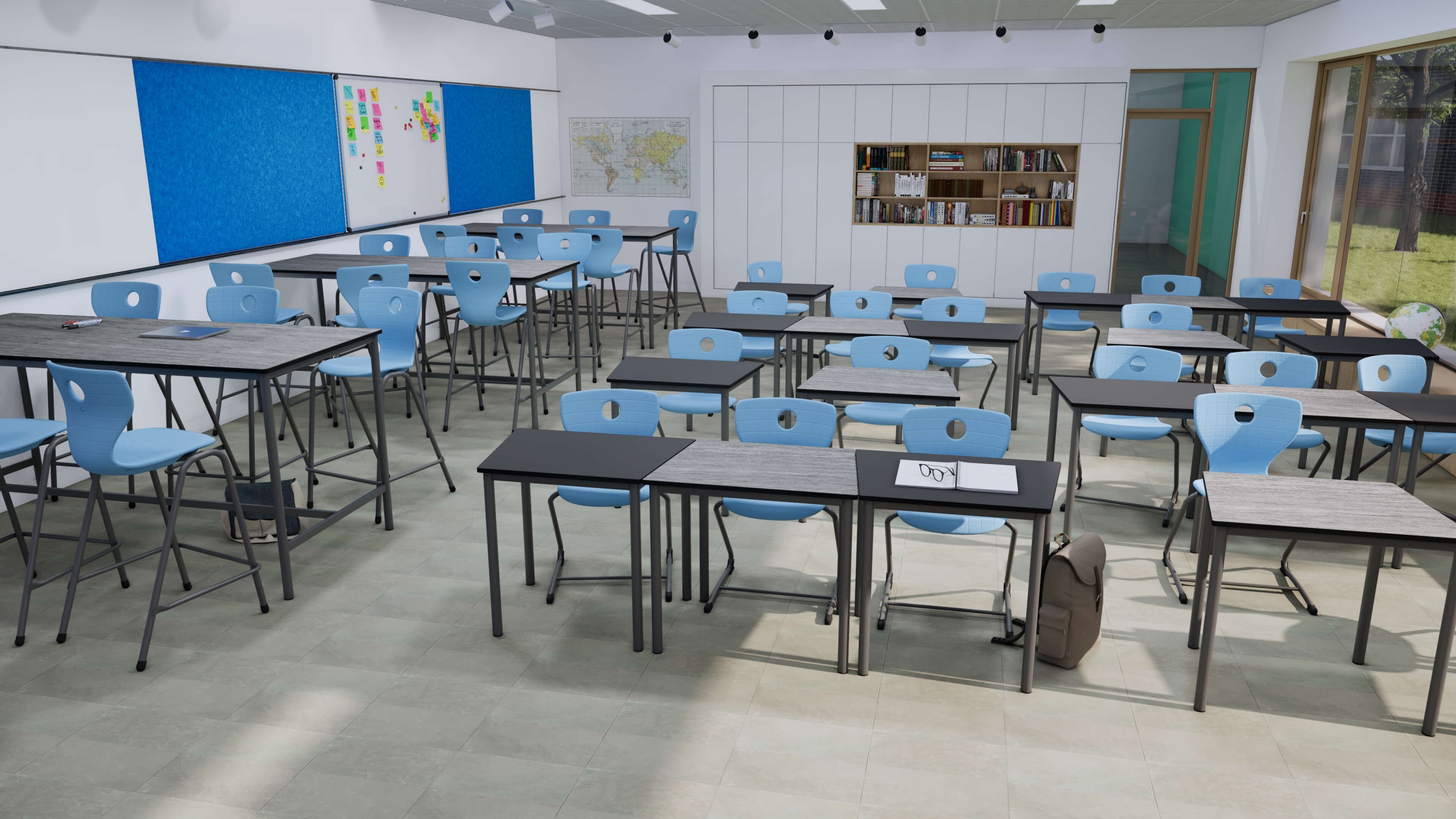 Student Desk Standing Or Seated Classroom Tables Seats For